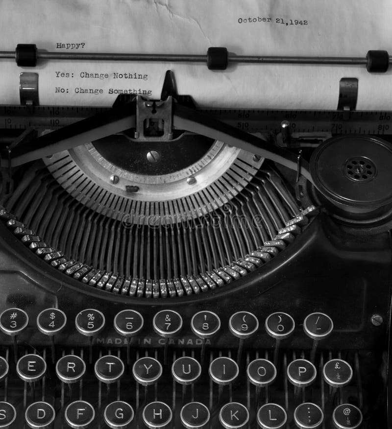Vintage typewriter message stock photo. Image of vintage - 65147372