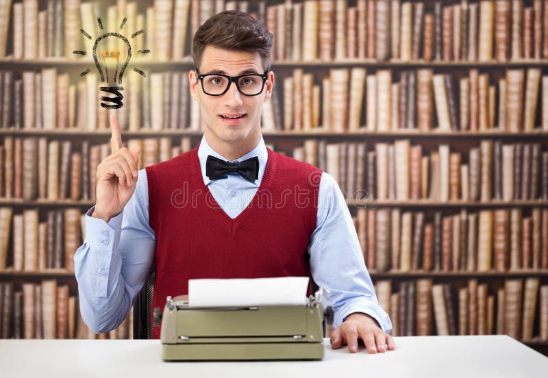 Vintage typewriter stock photo. Image of bulb, business - 41584152
