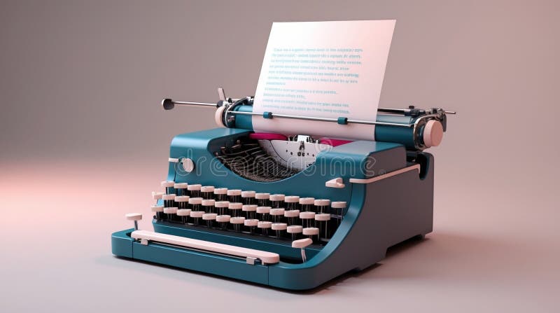 Vintage Typewriter with Paper: Retro Writing Machine for Creative ...