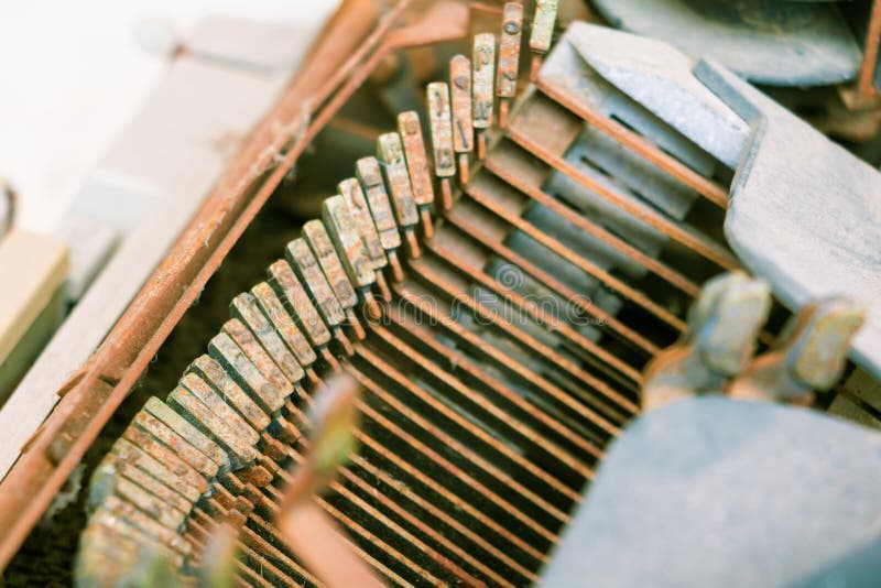 Vintage Typewriter with Rusty. Technology Antique Stock Photo - Image ...