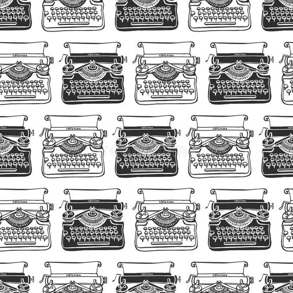 Typewriter Pattern Stock Illustrations – 1,959 Typewriter Pattern Stock ...