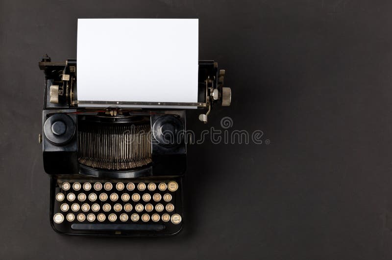 Old Typewriter from Above. an Old Typewriters Macro Shot of Letters ...