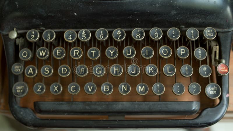 Vintage Typewriter on Wooden Table Stock Photo - Image of typewriter ...