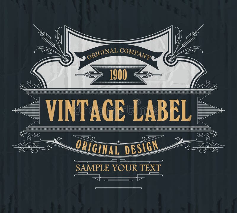 Vintage Typographic Label Premium Stock Vector - Illustration of ...