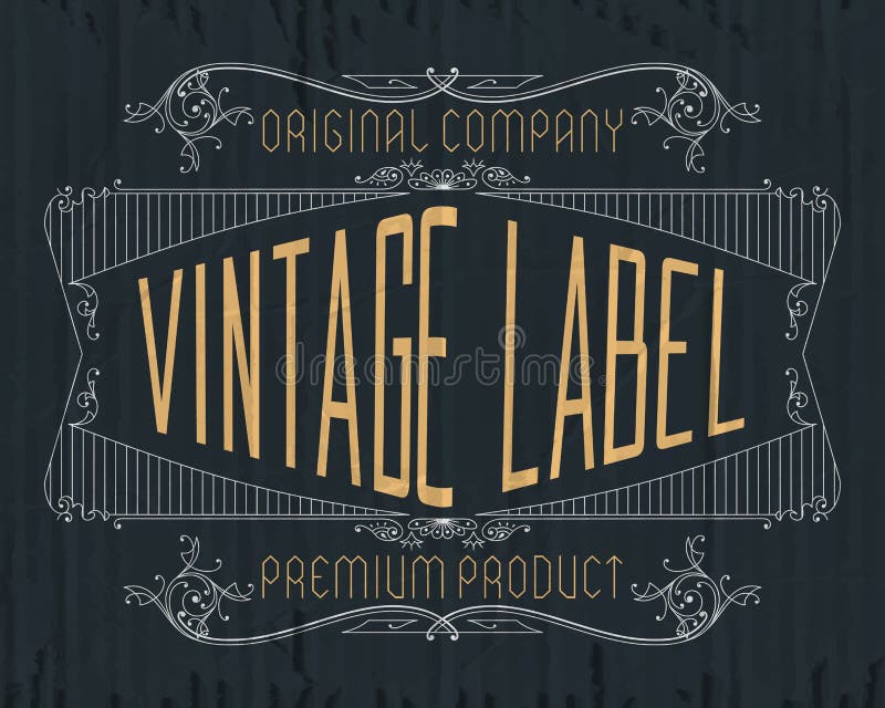 Vintage Typographic Label Premium Stock Vector - Illustration of cover ...