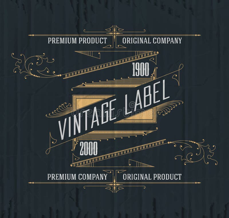 Vintage Typographic Label Premium Stock Vector - Illustration of ...