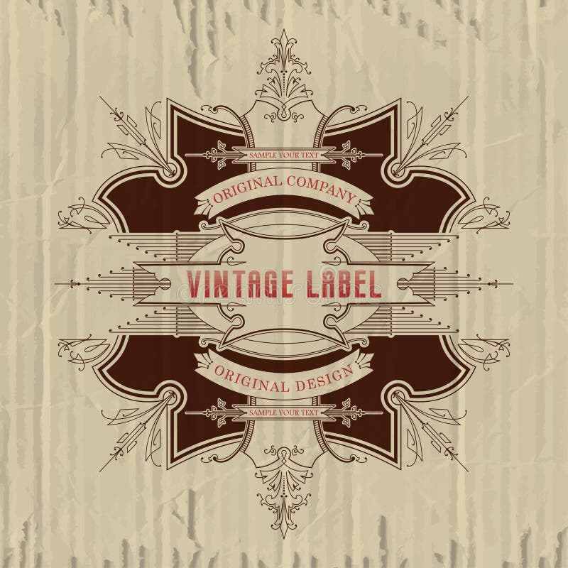 Vintage Typographic Label Premium Stock Vector - Illustration of line ...