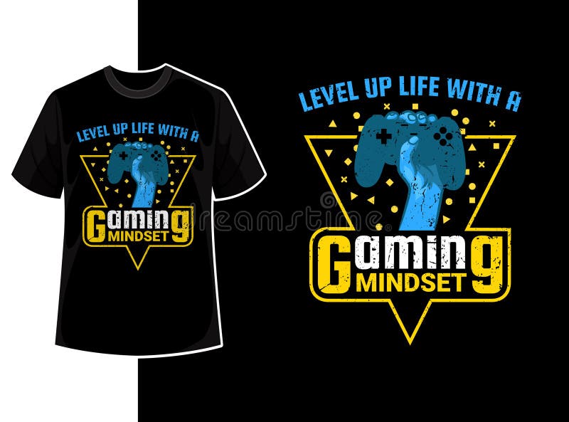 Gaming Quote T Shirt Design or Level Up Your Game Level Up Your Life Typography Gamer T Shirt ...