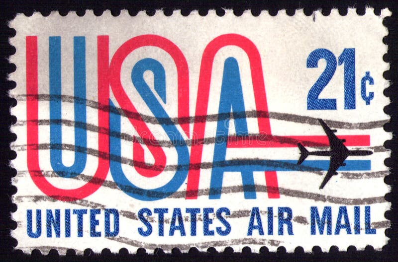 USA First Class Postage Stamp Editorial Stock Image - Image of flag ...