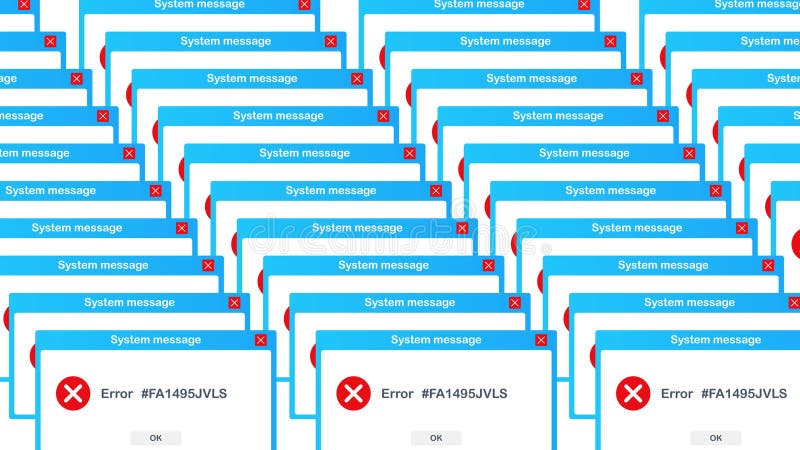 Vintage User Interface. Critical Error Warning Message. Motion Graphics ...