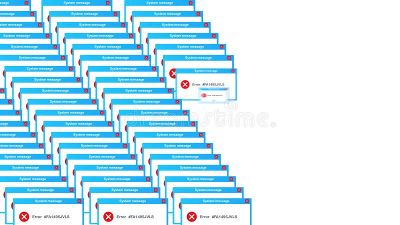 Vintage User Interface. Critical Error Warning Message. Motion Graphics ...