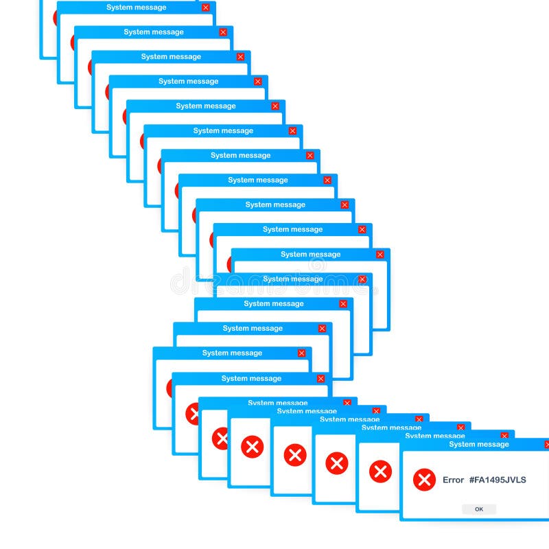 VECTOR Illustration: Critical Error Warning Message, Vintage User ... VECTOR Illustration: Critical Error Warning Message, Vintage User ...