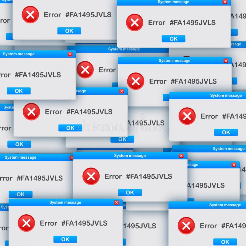 VECTOR Illustration: Critical Error Warning Message, Vintage User ... VECTOR Illustration: Critical Error Warning Message, Vintage User ...