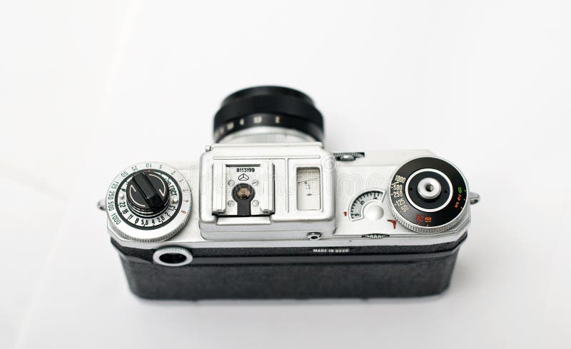 Vintage ussr camera stock image. Image of body, flash - 32847291