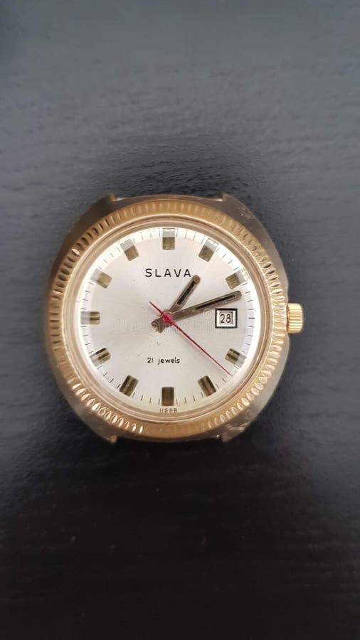 VINTAGE USSr Soviet Mechanical Watch Editorial Stock Photo - Image of ...