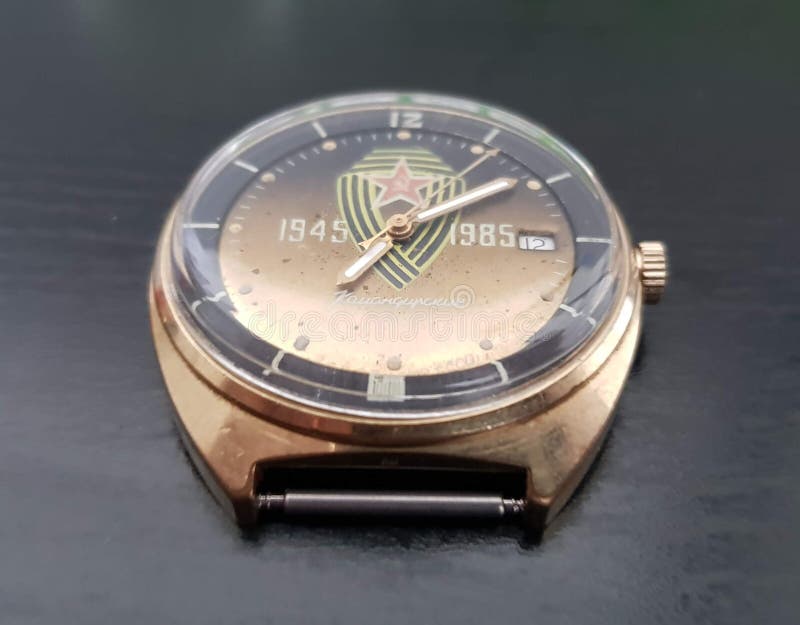 VINTAGE USSr Soviet Mechanical Watch Editorial Image - Image of soviet ...