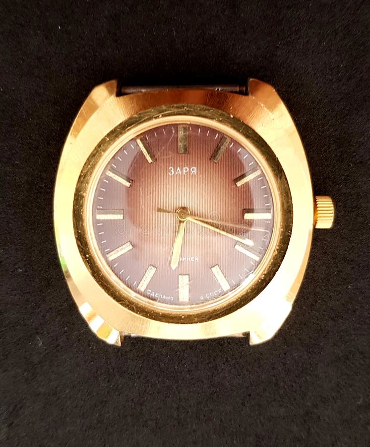 VINTAGE USSr Soviet Mechanical Watch Editorial Photography - Image of ...