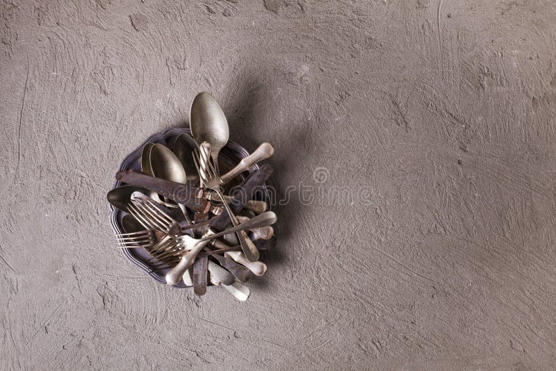 Vintage Utensils Collection Stock Photo - Image of cooking, pewter ...
