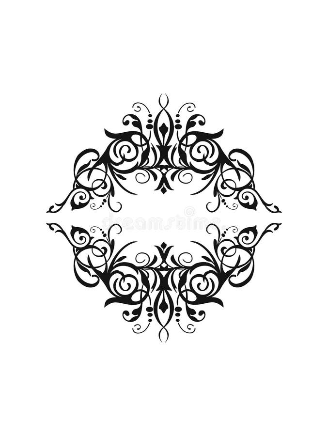 Vintage Vector Corner Frame with Retro Flourish Baroque Ornament Stock ...