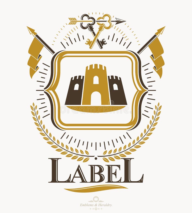 Vintage Vector Design Element. Retro Style Label, Heraldry Stock Vector ...