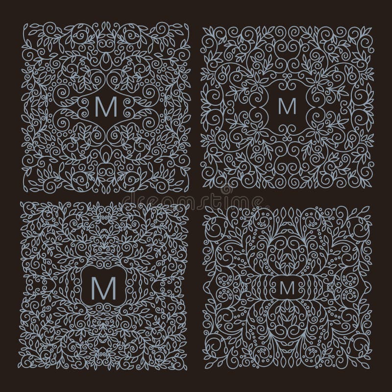 Vintage Vector Floral Frame with Copy Space for Stock Vector ...