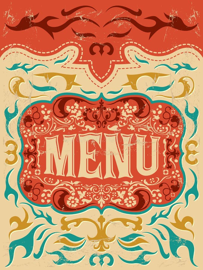 Vintage Menu Restaurant Stock Illustrations – 155,718 Vintage Menu ...