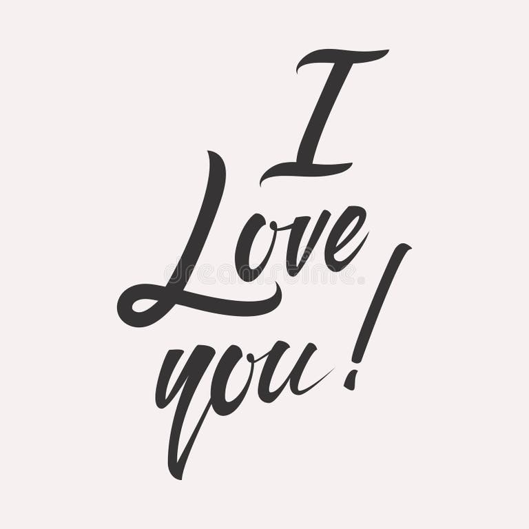 I Love You Handwritten Calligraphy Stock Illustrations 3 226 I Love
