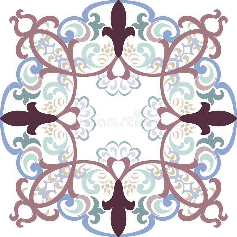 Vintage Vector Lace Pattern Stock Vector - Illustration of curve ...