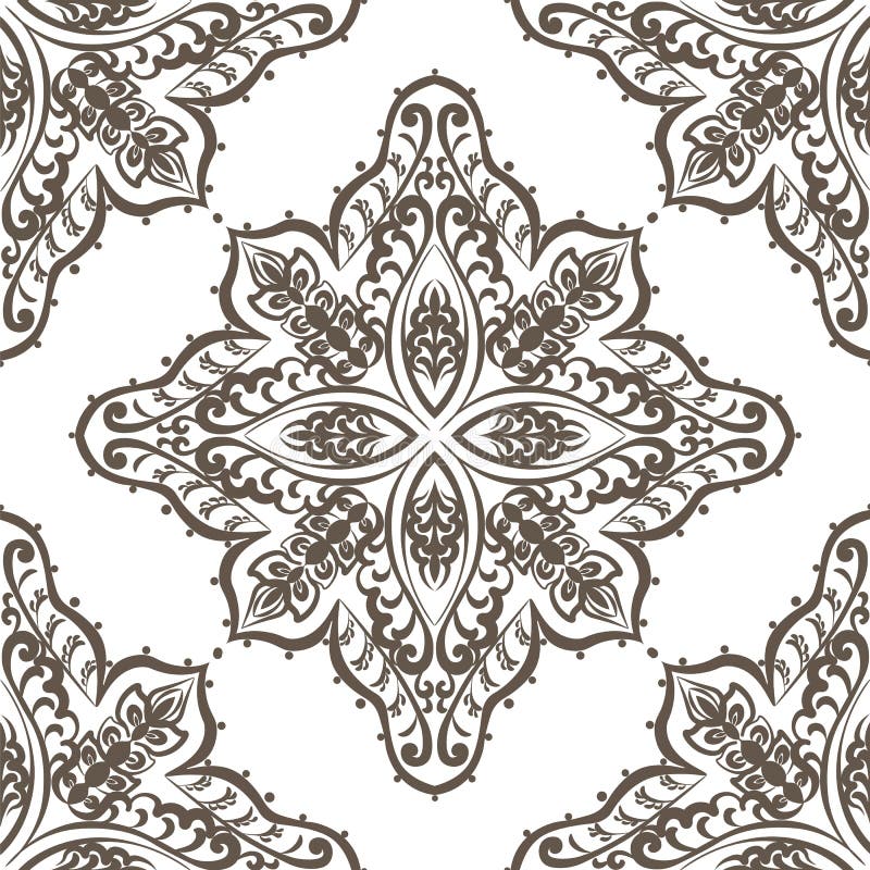 Vintage Vector Lace Pattern in Eastern Style Background Stock Vector ...