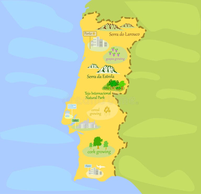 Portugal Map Vintage Vector Stock Illustrations – 409 Portugal Map ...