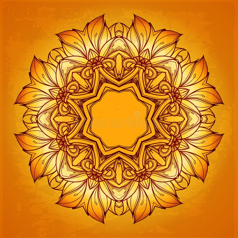 Vintage Vector Pattern. Vector Mandala Stock Vector - Illustration of ...