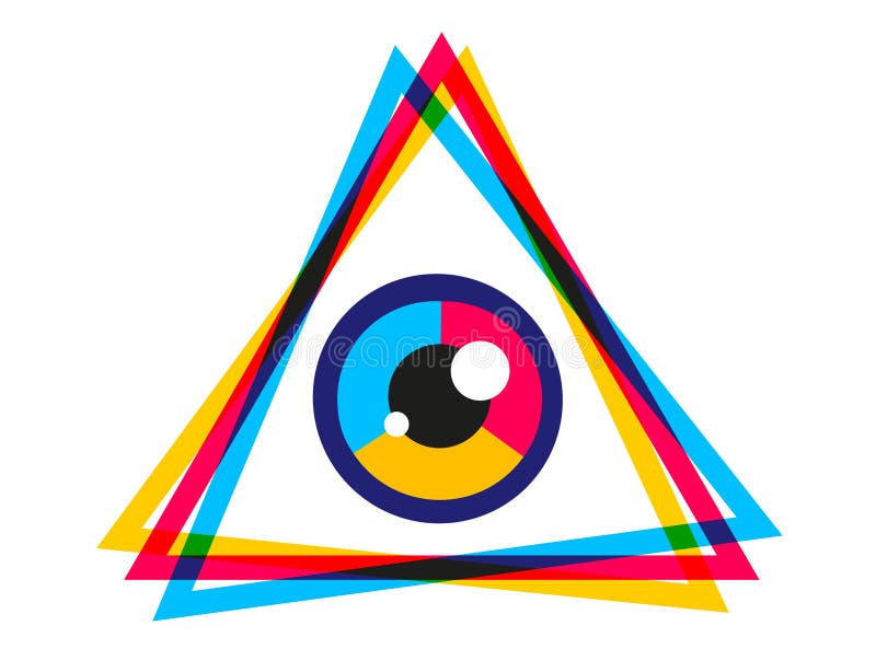Vintage Vector Poster with Pyramid and Eye Stock Vector - Illustration ...