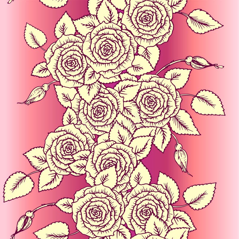Vintage Roses Thorns Vector Stock Illustrations – 189 Vintage Roses ...