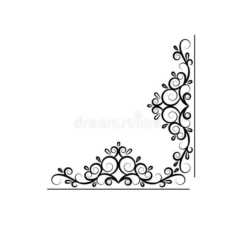 Vintage vector swirl frame stock vector. Illustration of luxury - 122648752