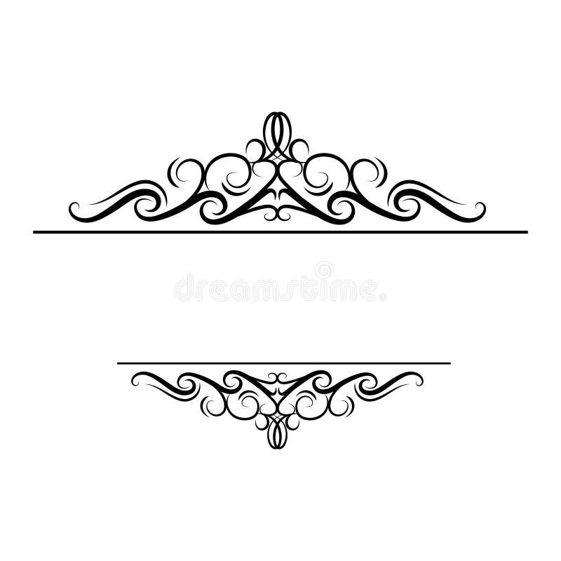 Vintage vector swirl frame stock vector. Illustration of swirl - 97821307