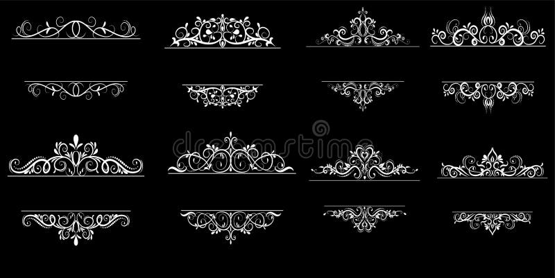 Vintage Vector Swirl Frame Set Stock Vector - Illustration of rustic ...