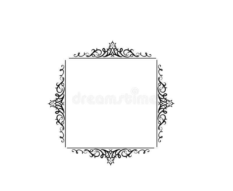 Vintage vector swirl frame stock vector. Illustration of retro - 98207531
