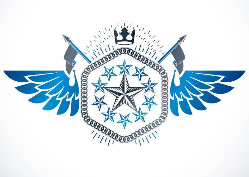 Vector Winged Illustration, Bodybuilder Muscular Arm Holding Dumbbell ...