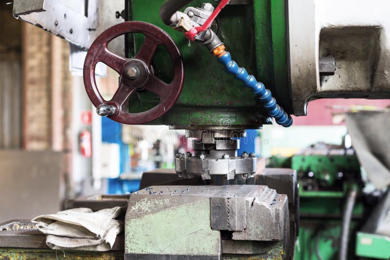 Mechanical Vertical Milling Machine. Stock Image - Image of detail ...