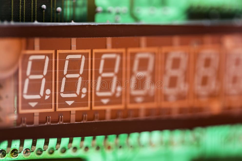 Vintage VFD display stock photo. Image of digit, computer - 154021654