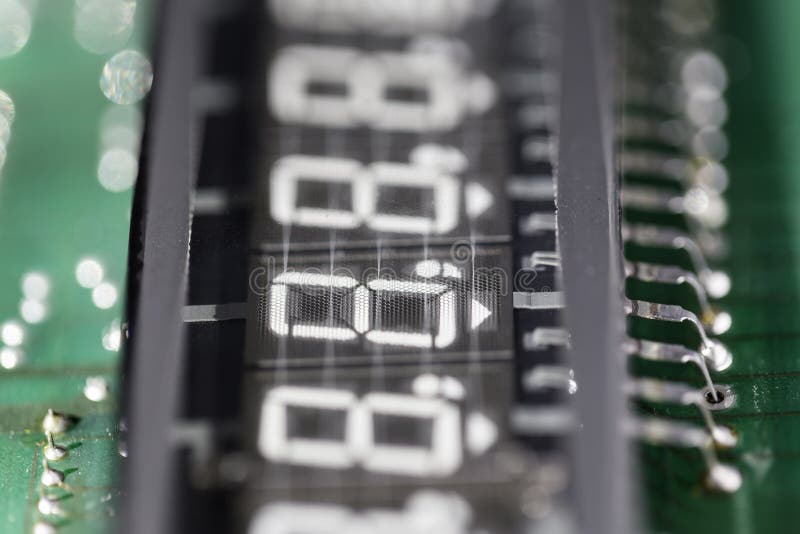 Vintage VFD display stock photo. Image of digit, indicator - 154021778