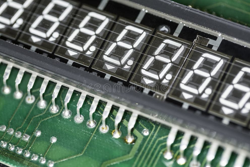 Vintage VFD display stock image. Image of electric, glass - 154021995