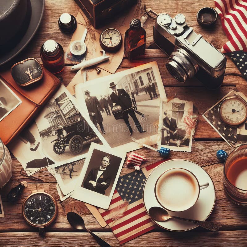 Vintage Vibes Combine Old Fashioned Photographs with Modern Elem Stock ...