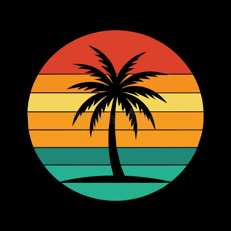Retro Palm Tree Stock Illustrations – 47,069 Retro Palm Tree Stock ...
