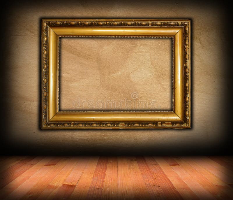 Vintage Victorian Frame on Wall Stock Photo - Image of gold, ornamental ...