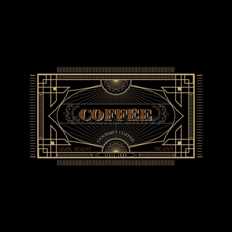 Vintage Victorian Western Frame Coffee Label Stock Vector ...