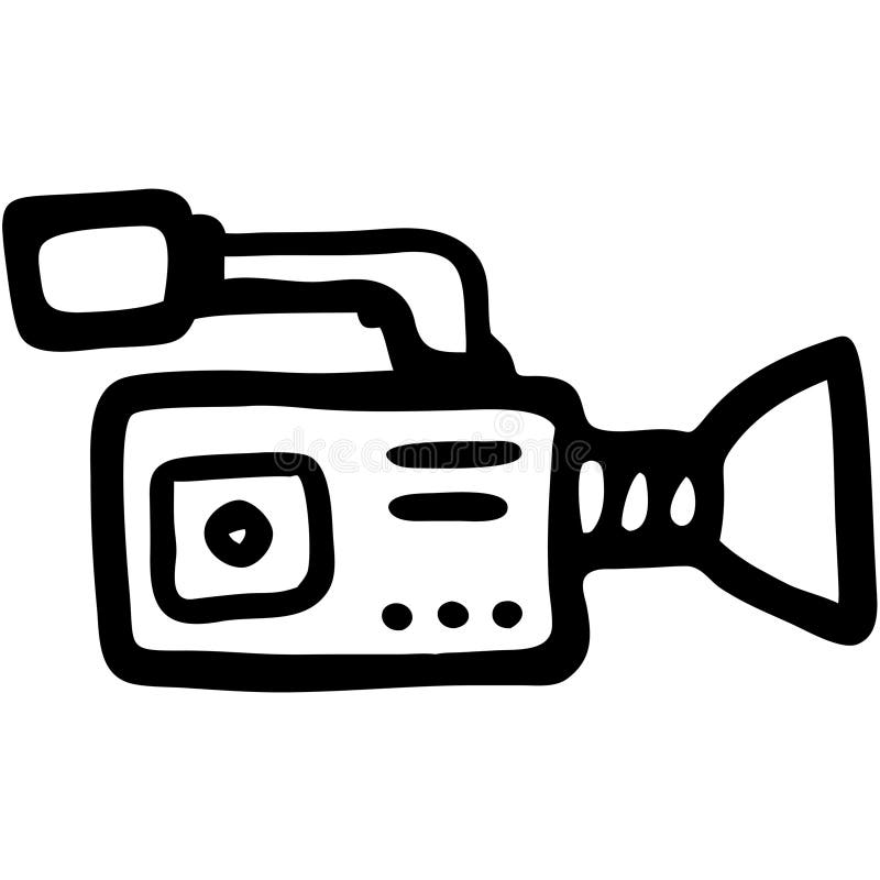 Vintage Video Camera Vector Illustration for Creative Design Projects ...