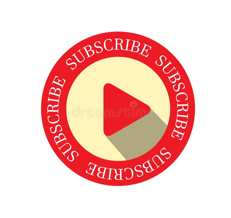 Vintage Video Subscribe Button Vector Stock Illustration - Illustration ...