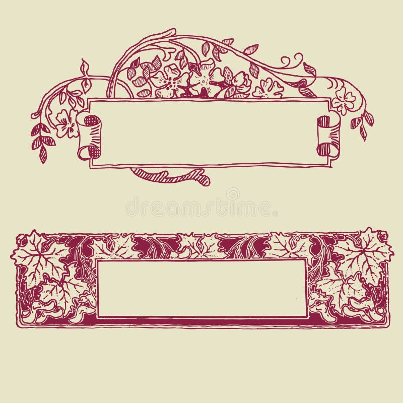 Vintage vignettes stock vector. Illustration of arts - 29985755