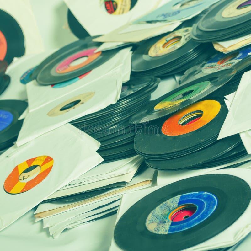Pile of old vinyl records stock image. Image of cover - 43287271